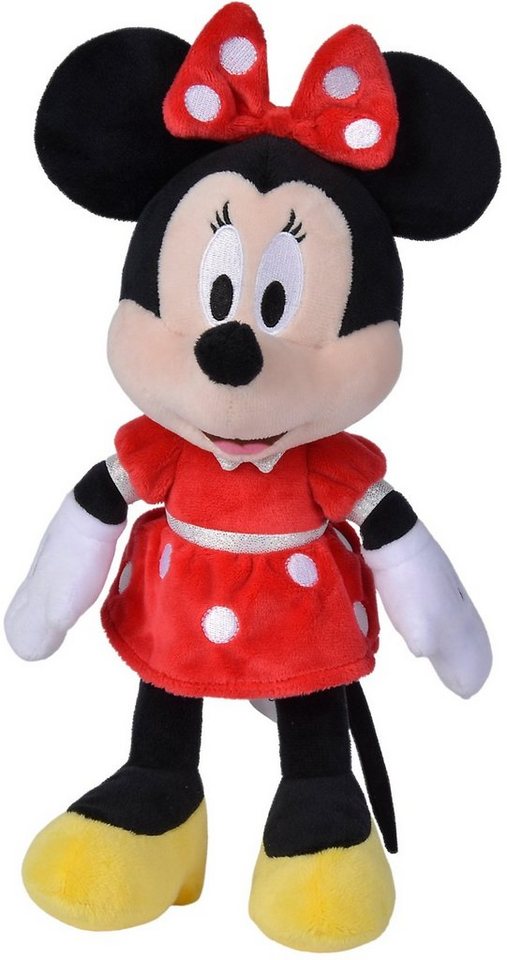 Simba Plüschfigur Stofftier Disney Minnie And Mickey Core Minnie Rot 25cm