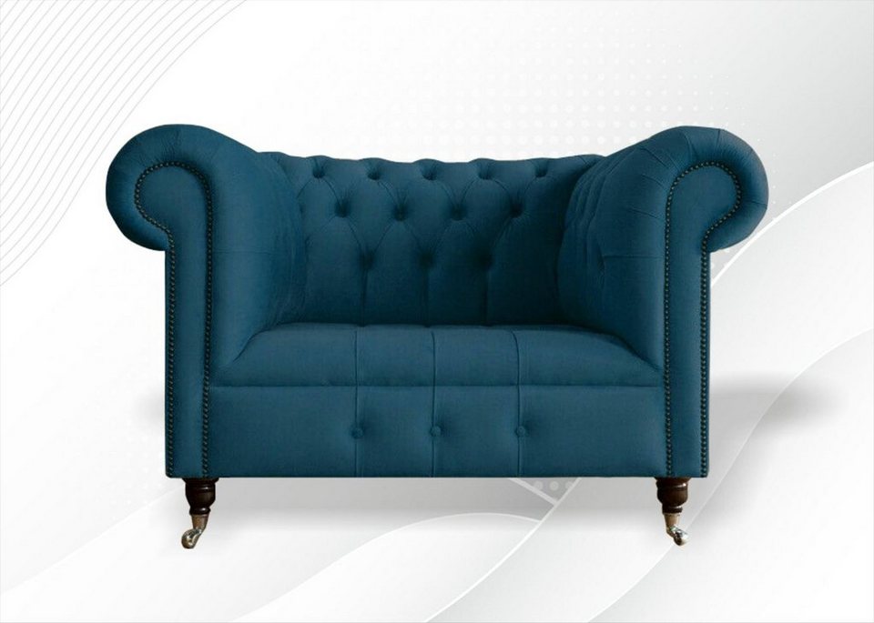 Jvmoebel Chesterfield Sessel Textil Polster Sofas Couch Sofa Sessel 1