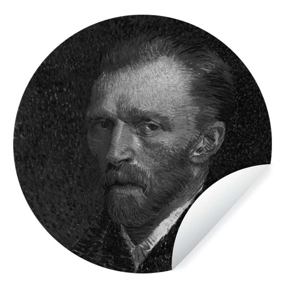 Muchowow Wandsticker Selbstbildnis Von Vincent Van Gogh Schwarz