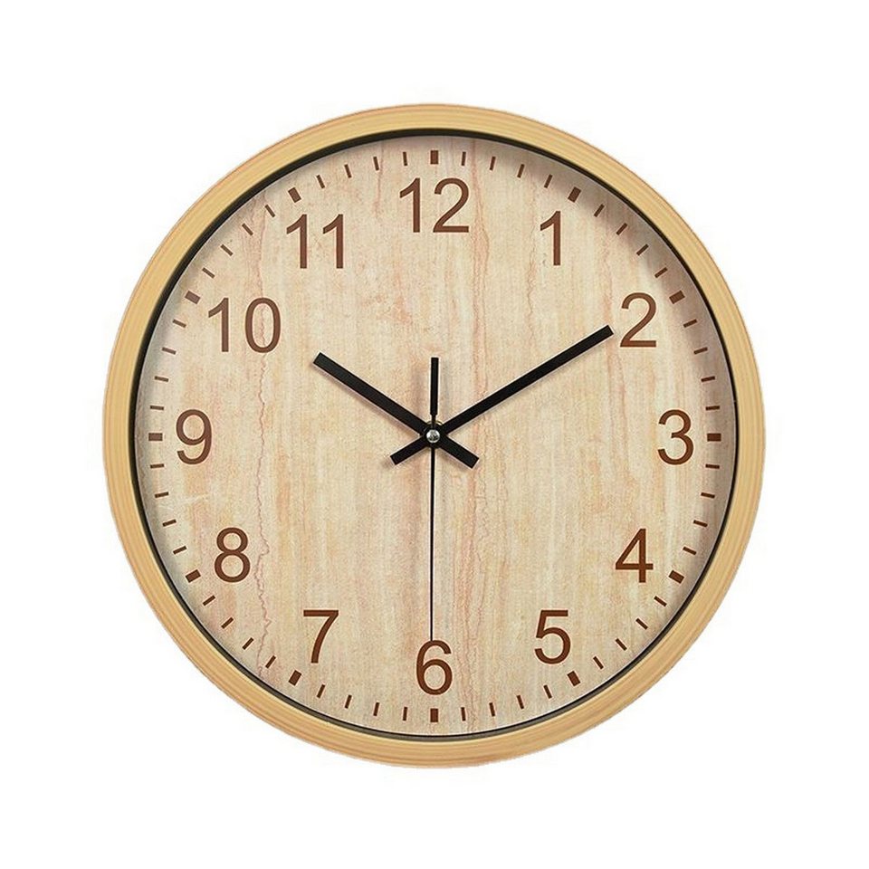Dopwii Wanduhr Stille Wanduhr Bambus Muster Wanduhr Für Schlafzimmer