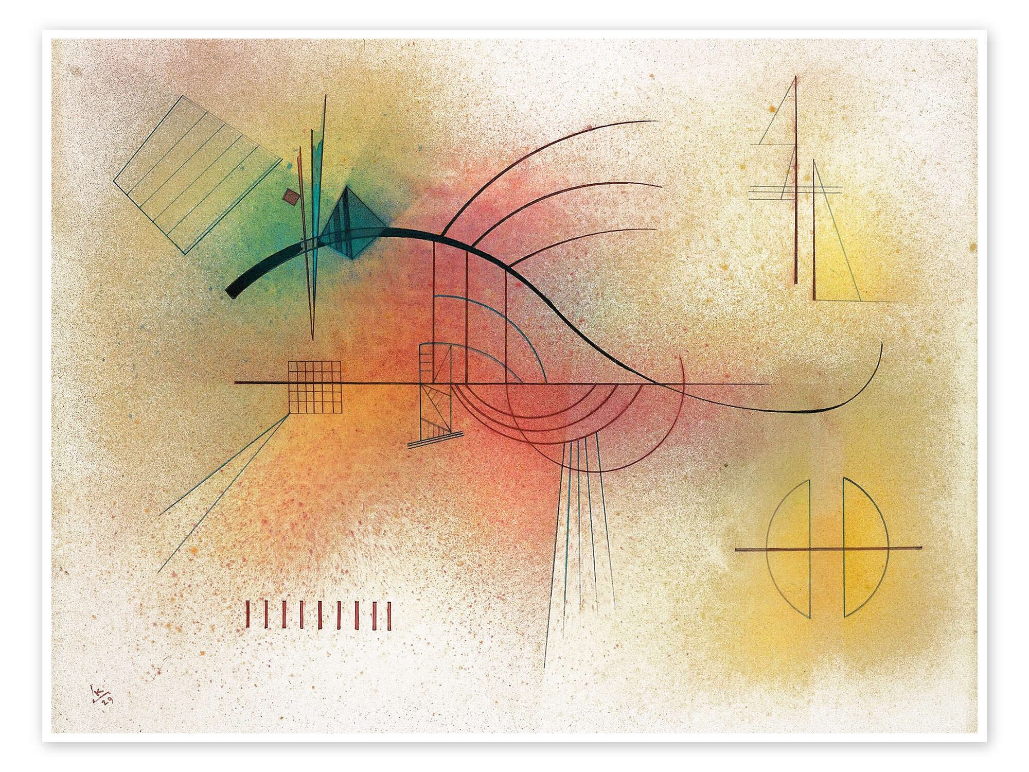 Posterlounge Poster Wassily Kandinsky Linie Malerei