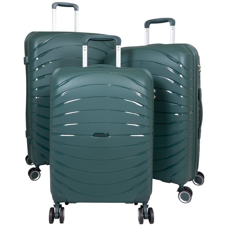 Trendyshop365 Kofferset Denver 4 Farben 4 Rollen Hartschale Aus