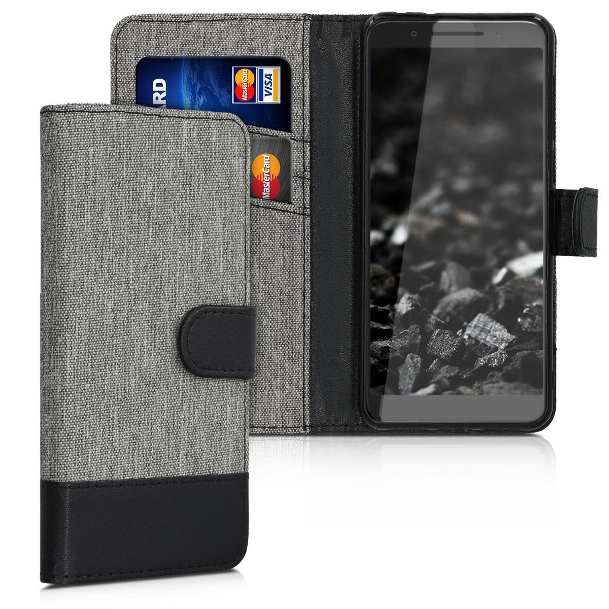 Kwmobile Handyhülle Wallet Case Kompatibel Mit Alcatel 3 3l 2019