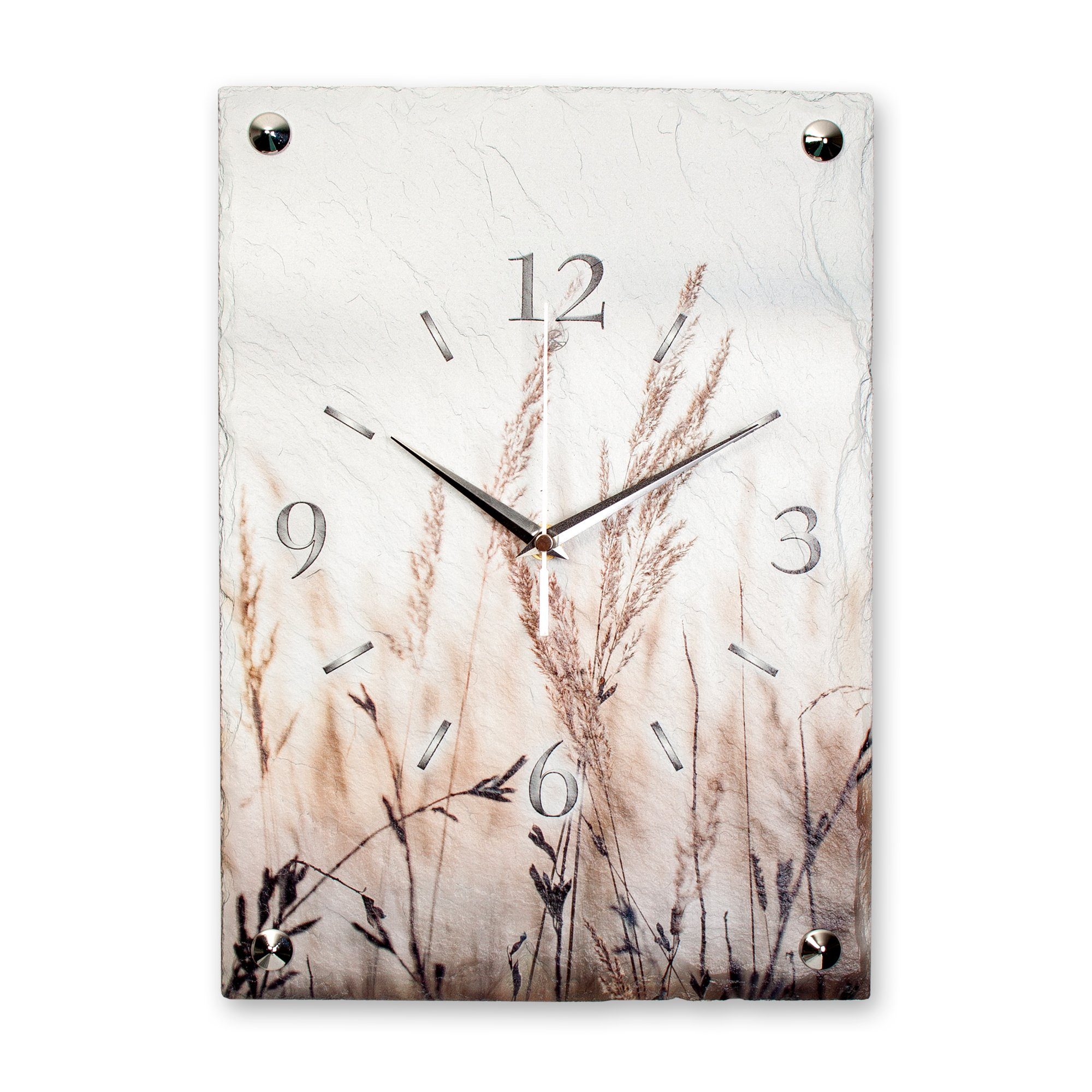 Kreative Feder Wanduhr Design Wanduhr Aus Stein Beton „gräser Funk