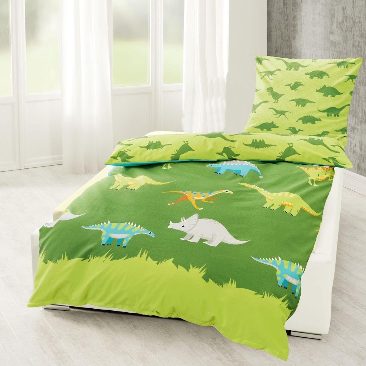 JACK Kinderbettwäsche JACK by Bierbaum Kinder Biber Bettwäsche 2 tg 135x200cm versch. Motive ...