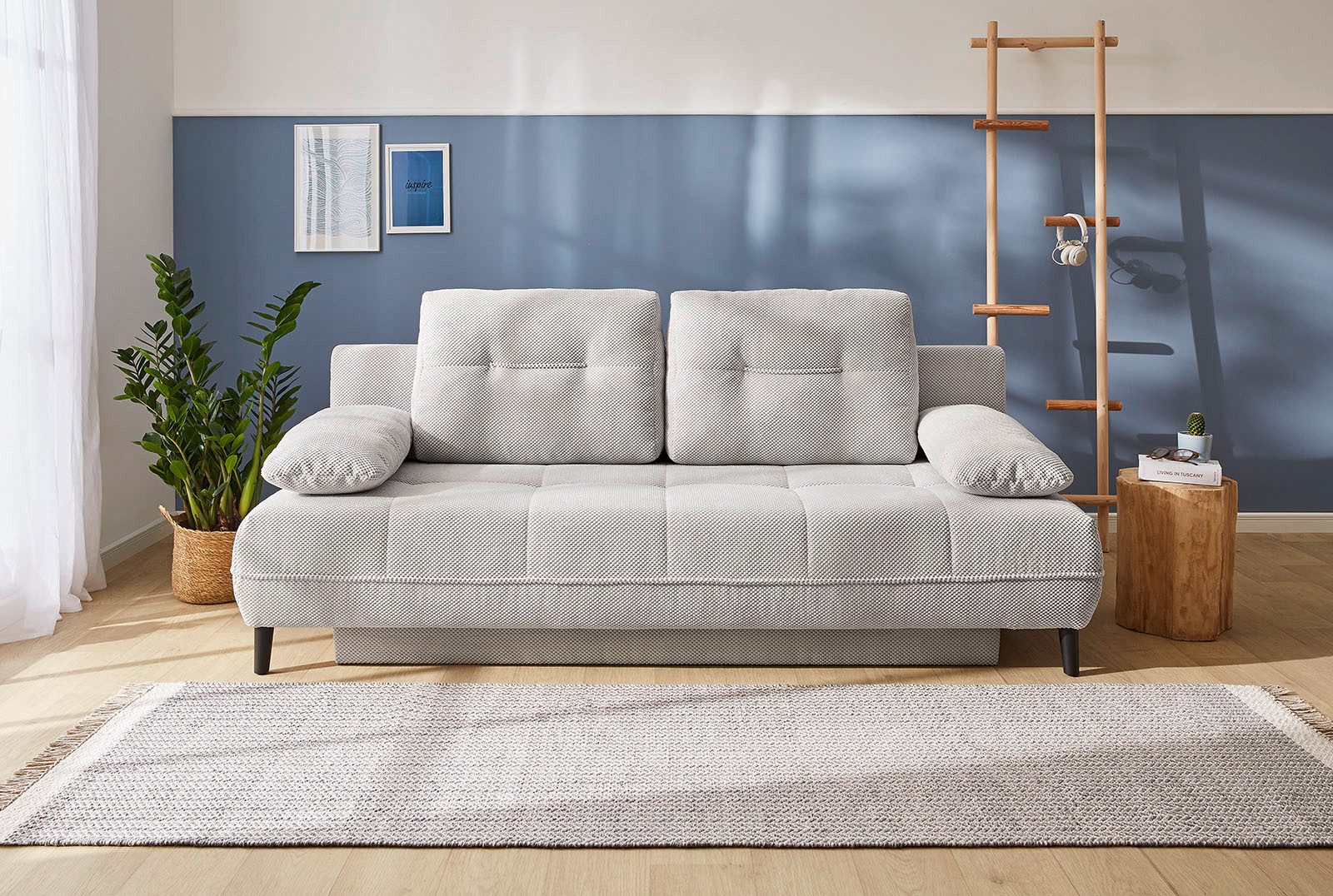 Jockenhöfer Gruppe Schlafsofa Til, Wellenschaumpolster,mit Gästebettfunktion und Stauraum ...