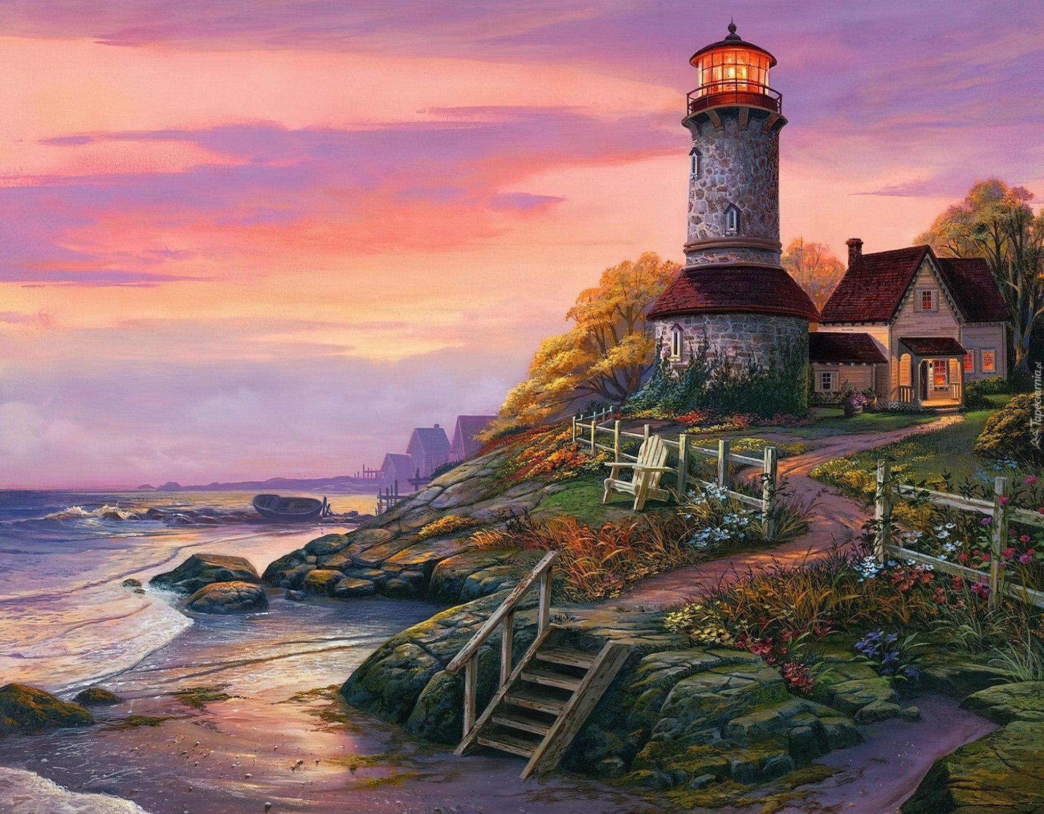 LA CUTE Malen nach Zahlen XL 5d Diamond Painting Leuchtturm Küste Malen nach Zahlen 40x50cm ...