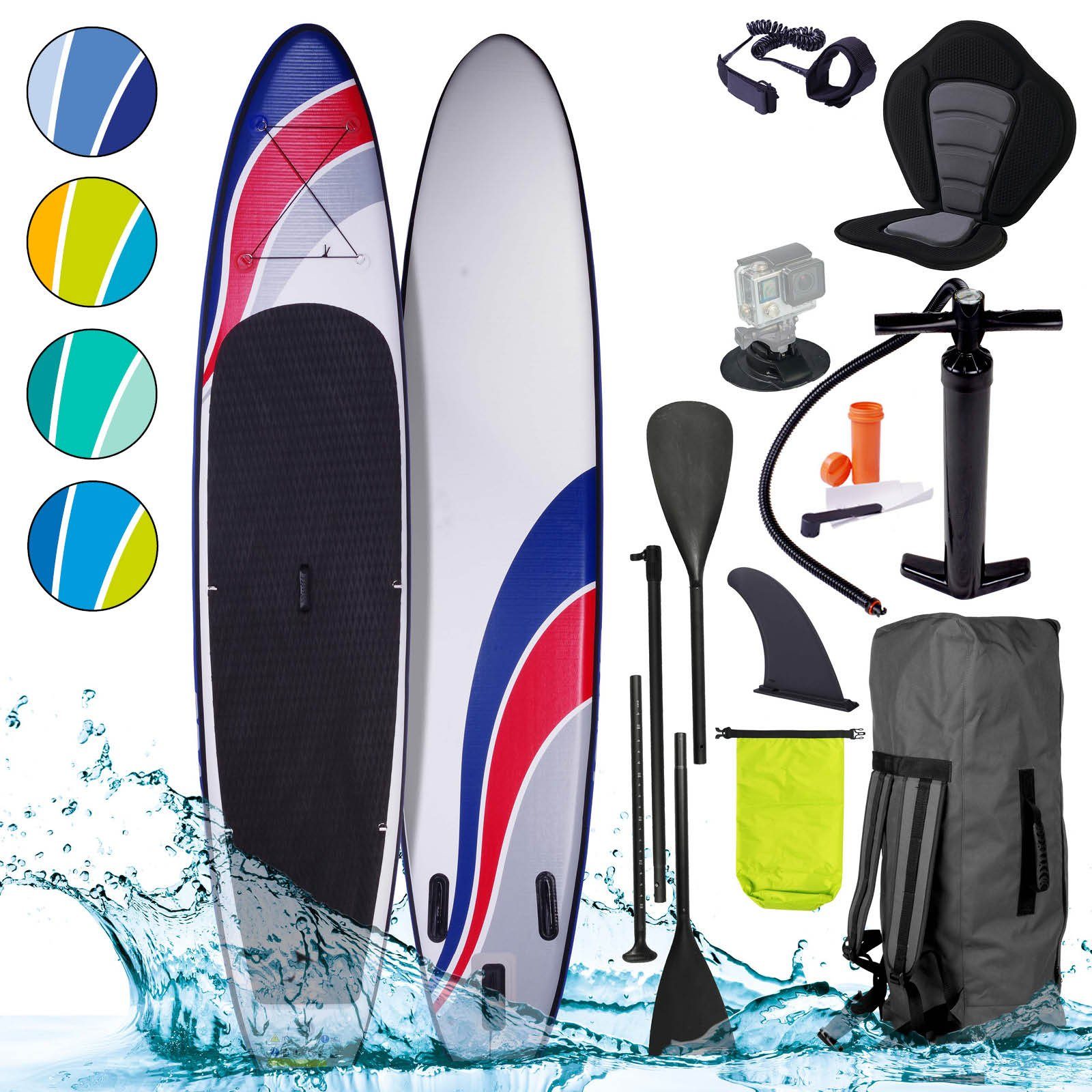 BRAST SUP-Board Wave Design Aufblasbares Stand up Paddle Set 300-365cm ...