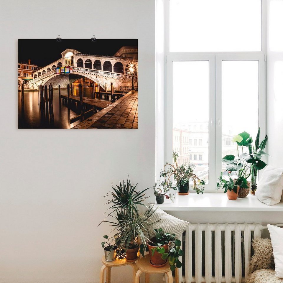 Artland Wandbild Venedig Canal Grande And Rialto Brücke Ii Brücken 1