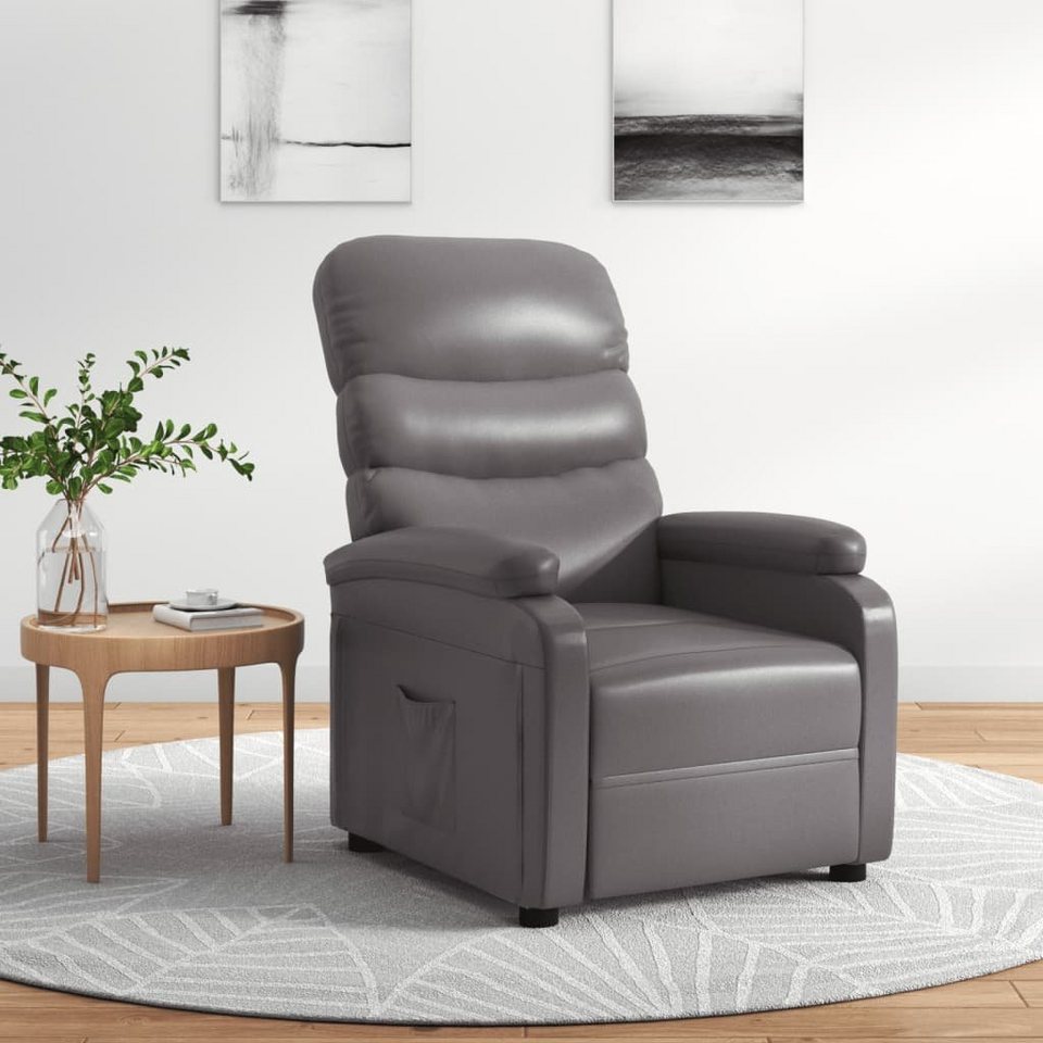 Vidaxl Sessel Relaxsessel Grau Kunstleder 1 St