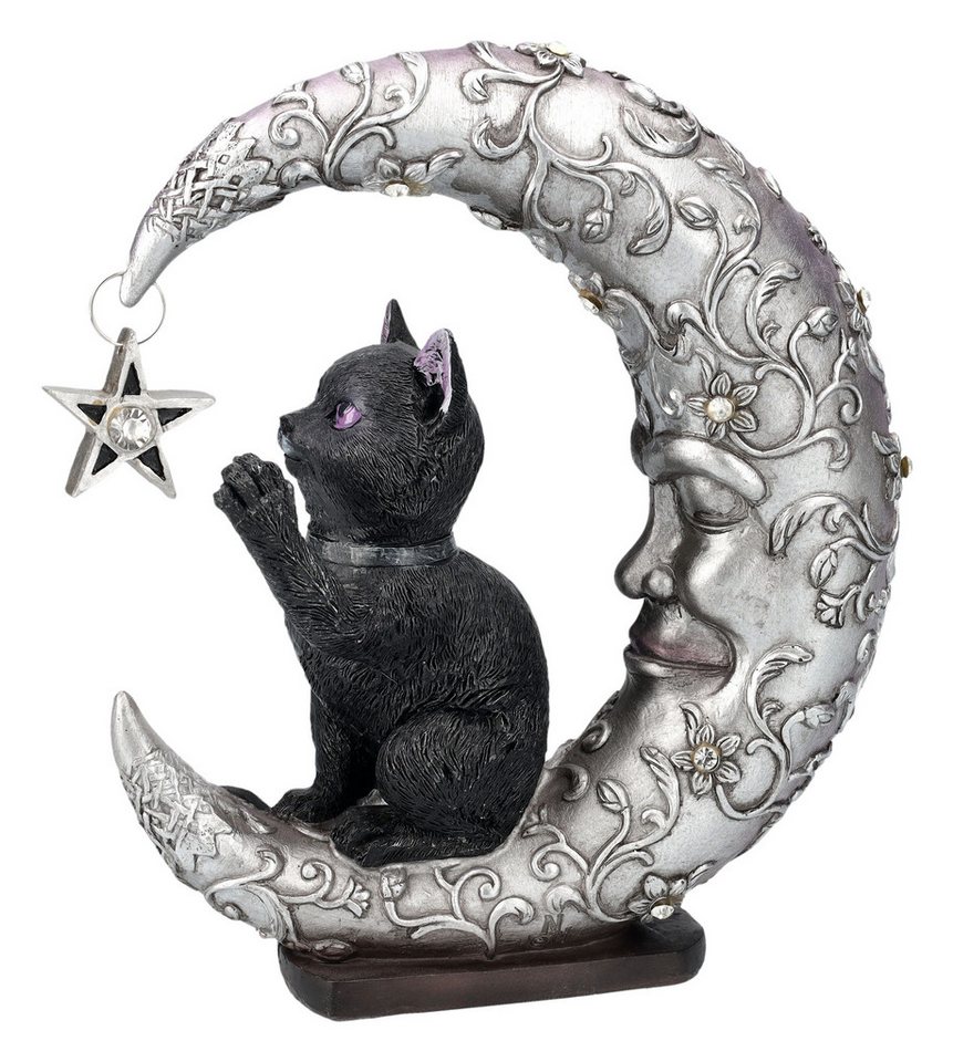 Figuren Shop Gmbh Fantasy Figur Katzenfigur Auf Mond Luna Companion