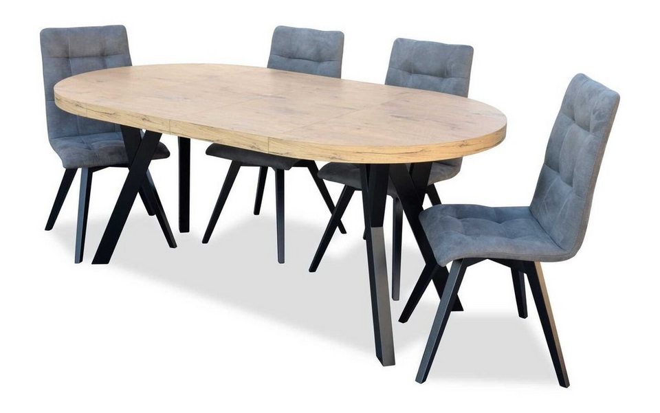 Jvmoebel Esszimmer Set Esstisch 4 X Stühle Esszimmer Set Essgruppe
