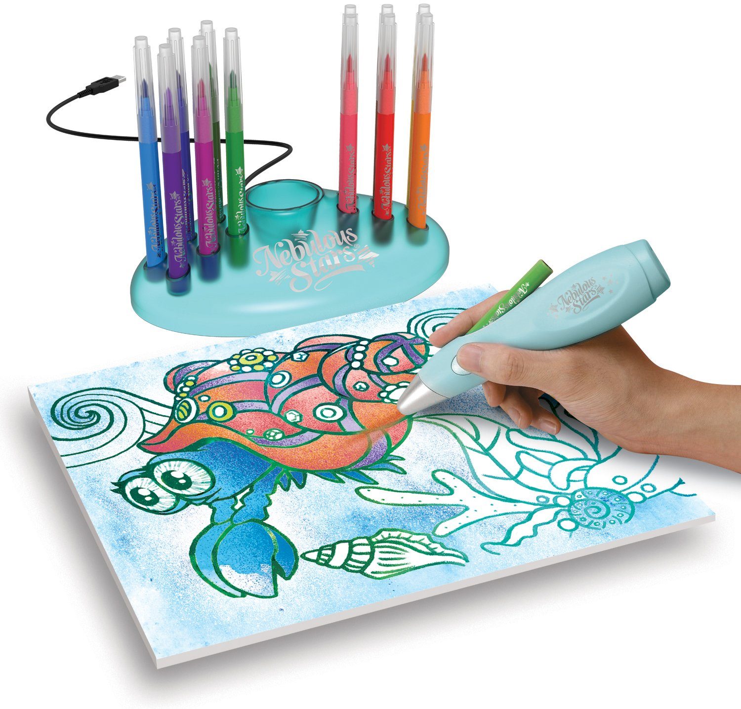 Nebulous Stars Kreativset Airbrush Deluxe Set, Verschiedenfarbige ...