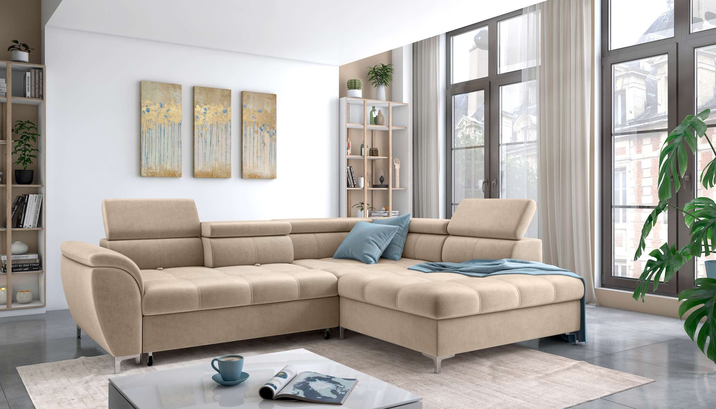 99rooms Ecksofa Neoklis, L-Form, Eckcouch, Design