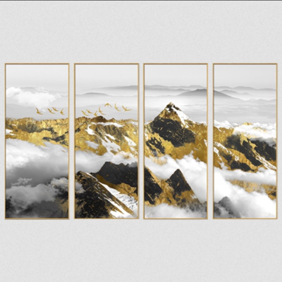 TPFLiving Kunstdruck (OHNE RAHMEN) Poster - Leinwand - Wandbild, Hochbildformat - Abstrakte ...