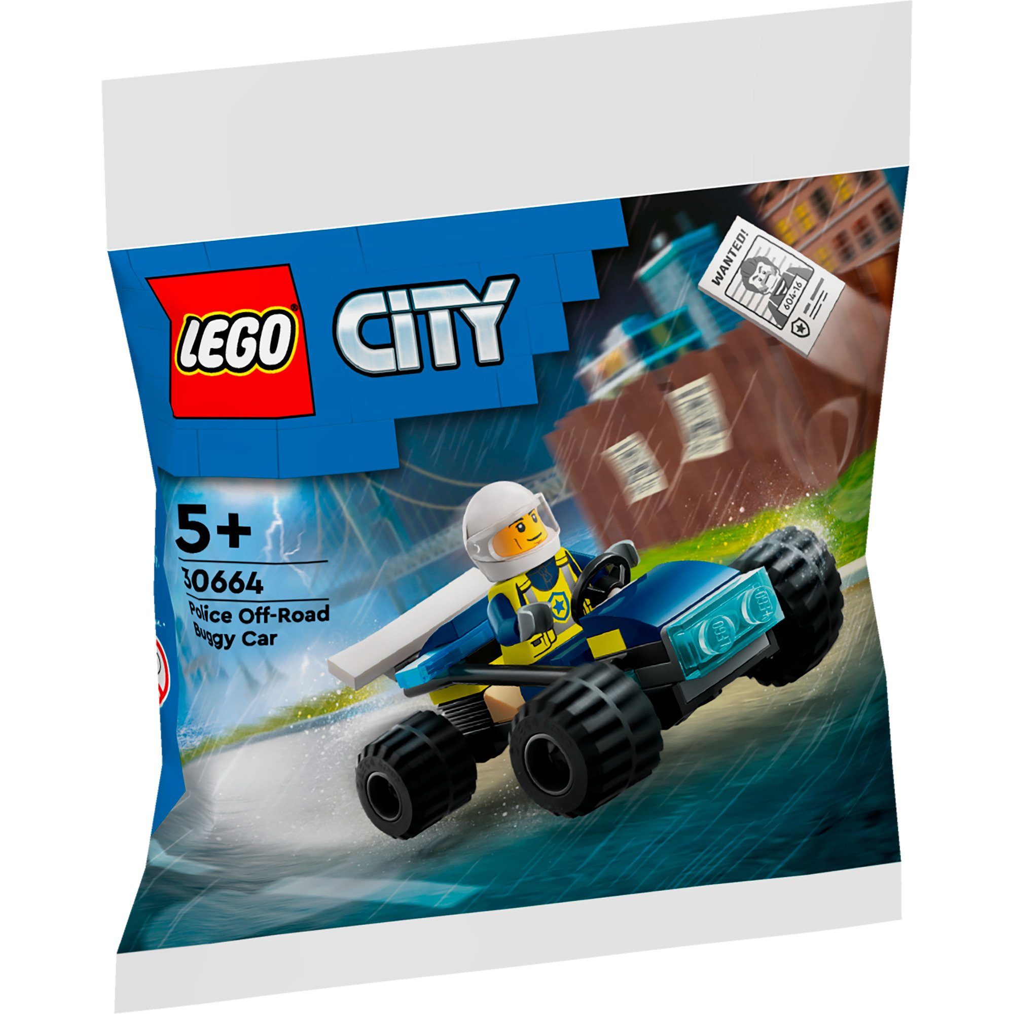 LEGO® Konstruktionsspielsteine City Polizei-Geländewagen, Material: Kunststoff