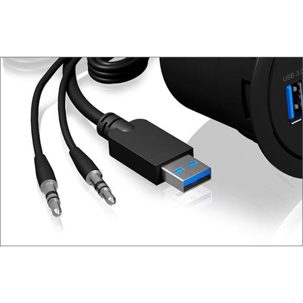 ICY BOX IB-HUB1403 USB-Adapter, 4 Port Tisch-Hub mit USB Type-A ...