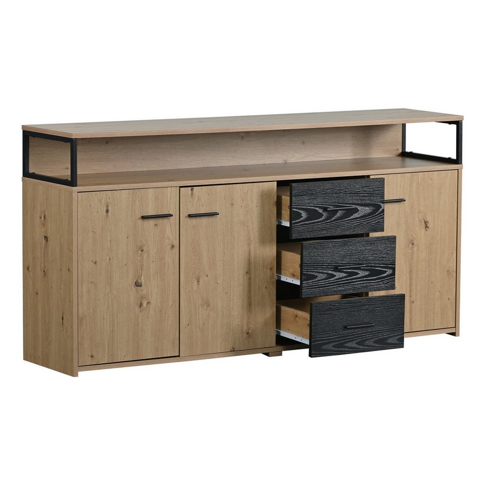 Dopwii Sideboard Sideboard Mit 3 Türen3 Schubladen Kommode