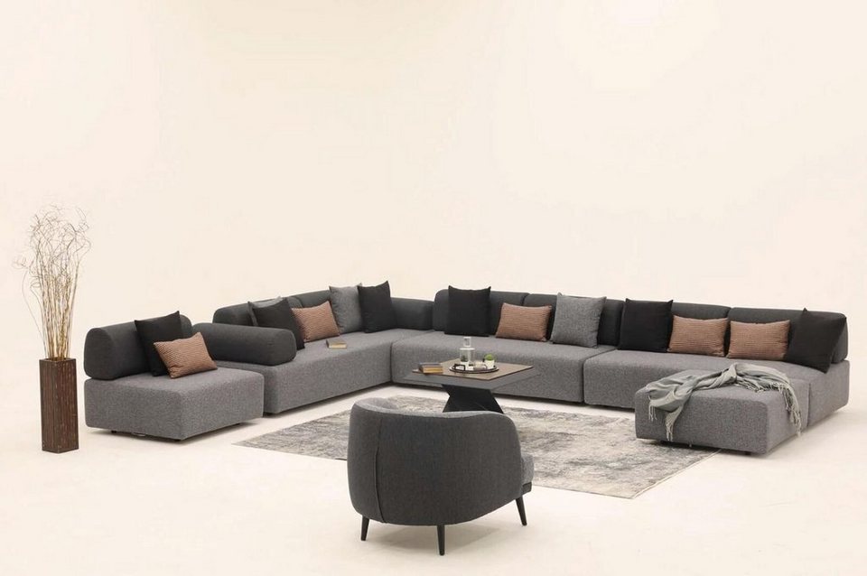 Jvmoebel Ecksofa Wohnlandschaft Couch Polster Möbel Ecksofa Stoff