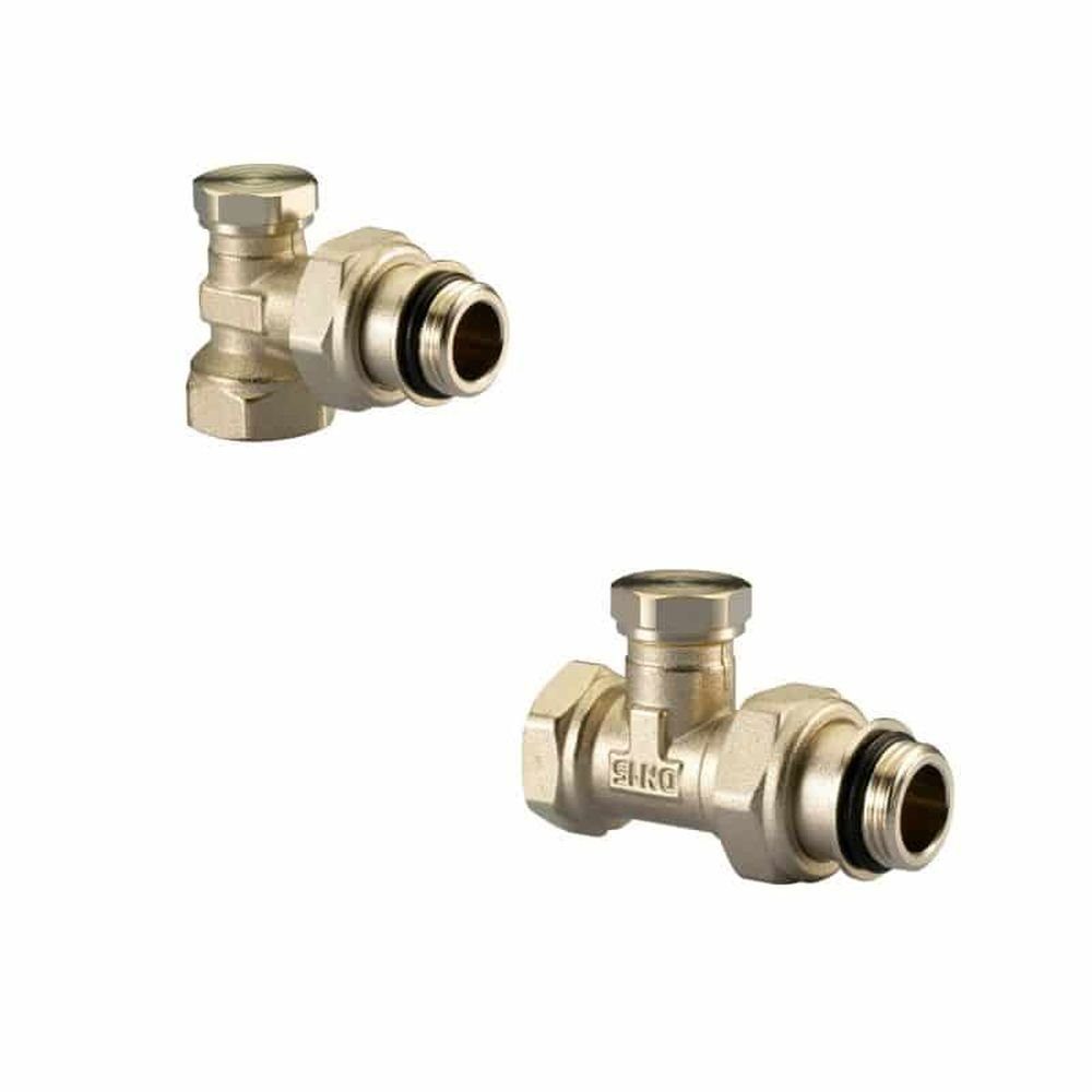 qpool24 Heizkörper, Ivar Rücklaufventil - Messing CW617N, vernickelt