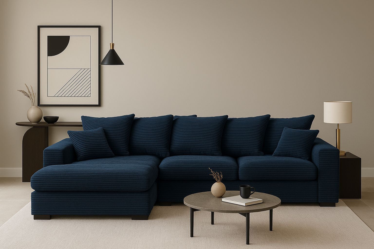Kaiser Möbel Ecksofa Sofa L-form, Couch L-form Gabon stoff Zoom ...