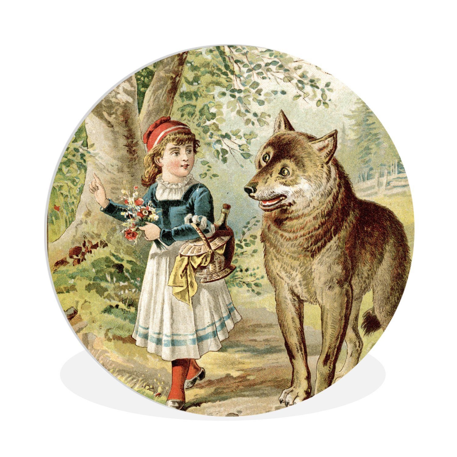 Muchowow Gemälde Wolf Rotkäppchen Wald 1 St Kreis