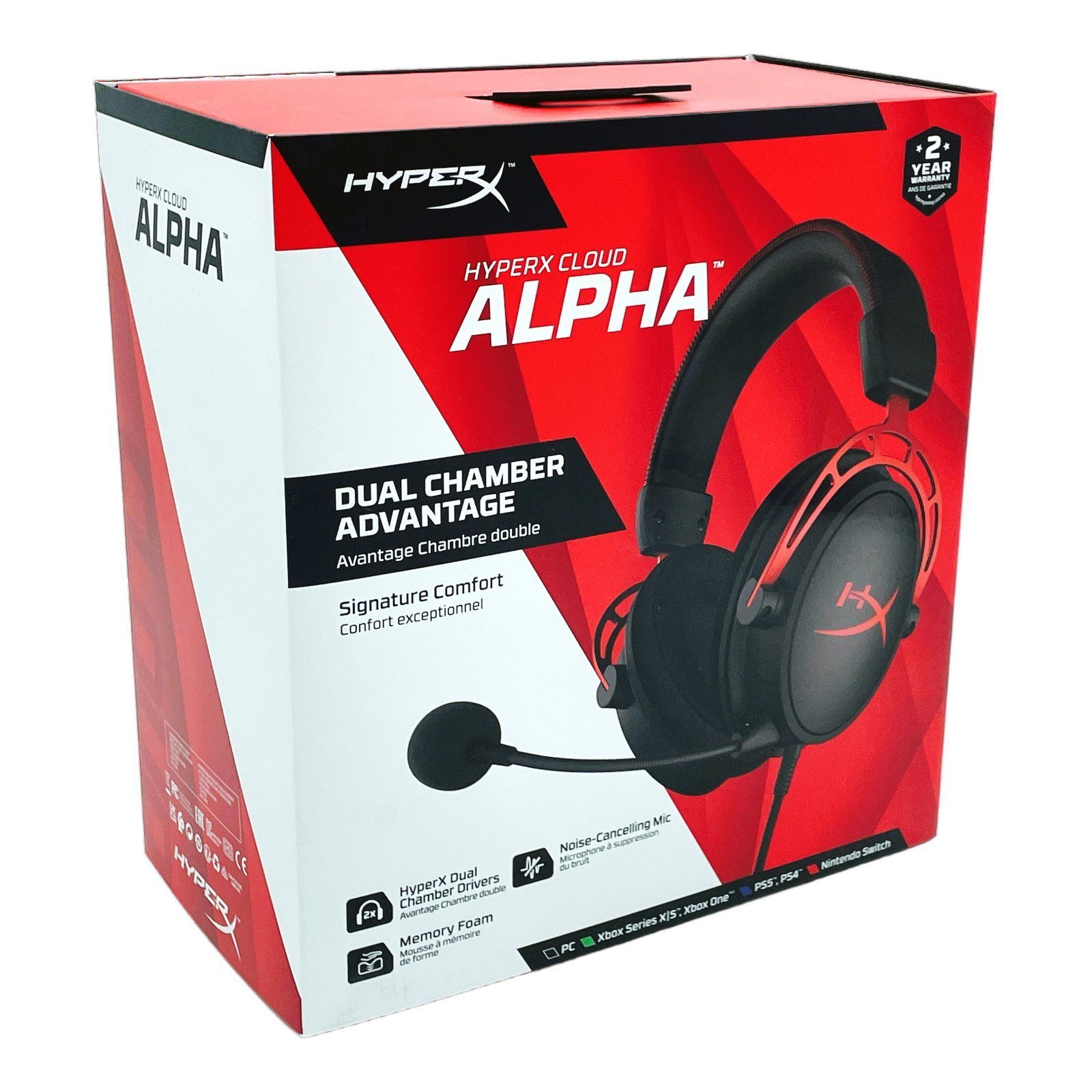 HyperX HyperX Cloud Alpha Pro Gaming Headset Gaming-Headset (Inline-Steuerungen, kabel)