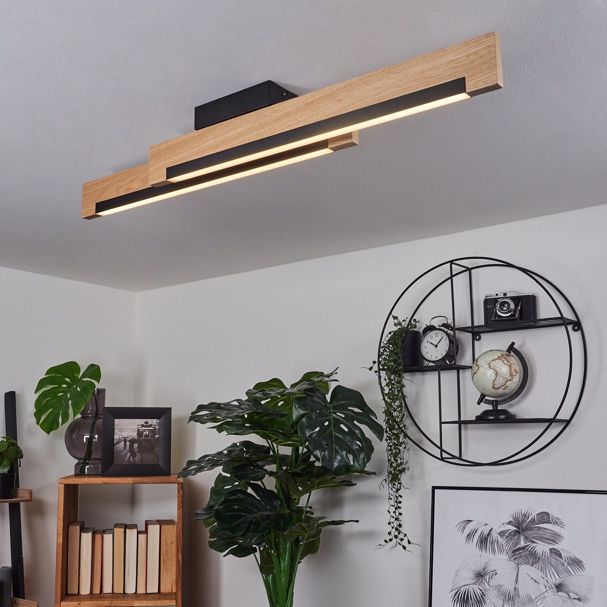 Hofstein Deckenleuchte Quingentole Moderne Deckenlampe Aus Holz