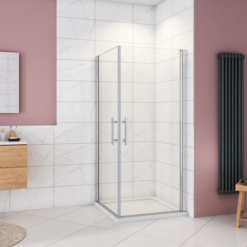 Duschspa Eckdusche 180cm Duschabtrennung Duschkabine Eckeinstieg