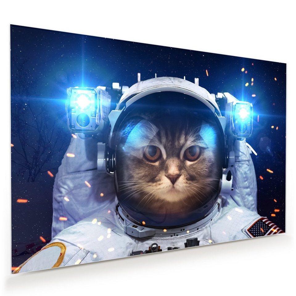ᐅ Primedeco Glasbild Wandbild Astronauten Katze mit Aufhängung, Tiere ... ᐅ Primedeco Glasbild Wandbild Astronauten Katze mit Aufhängung, Tiere ...