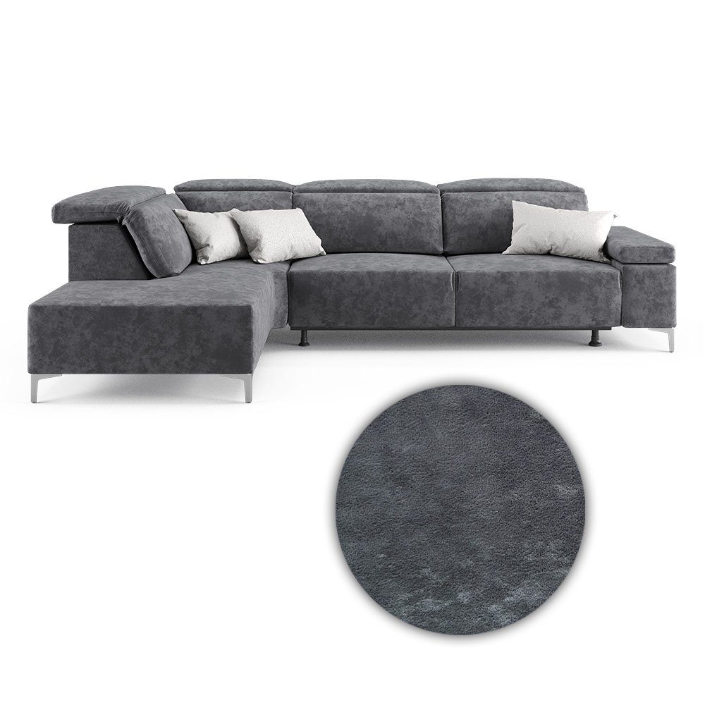 VitaliSpa® Ecksofa Loungesofa Boxspringsofa James Anthrazit ...