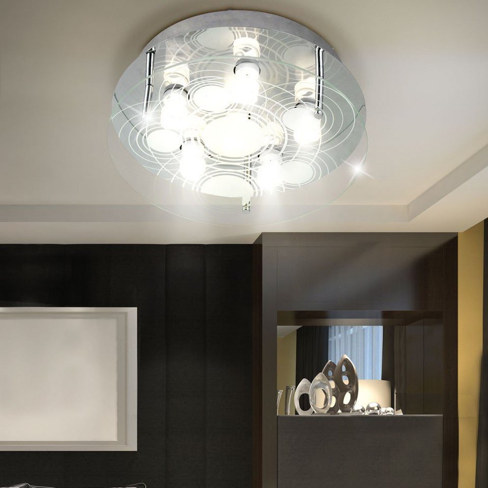Etc Shop Deckenstrahler Led Design Decken Leuchte Silber Wohn Ess