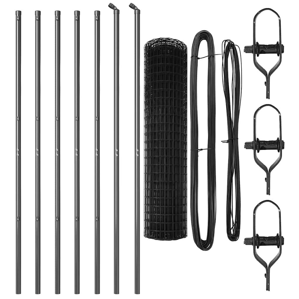 vidaXL Gartenzaun Ground Fix Geschweißter Drahtzaun 10 x 1,2 m (B x H ...