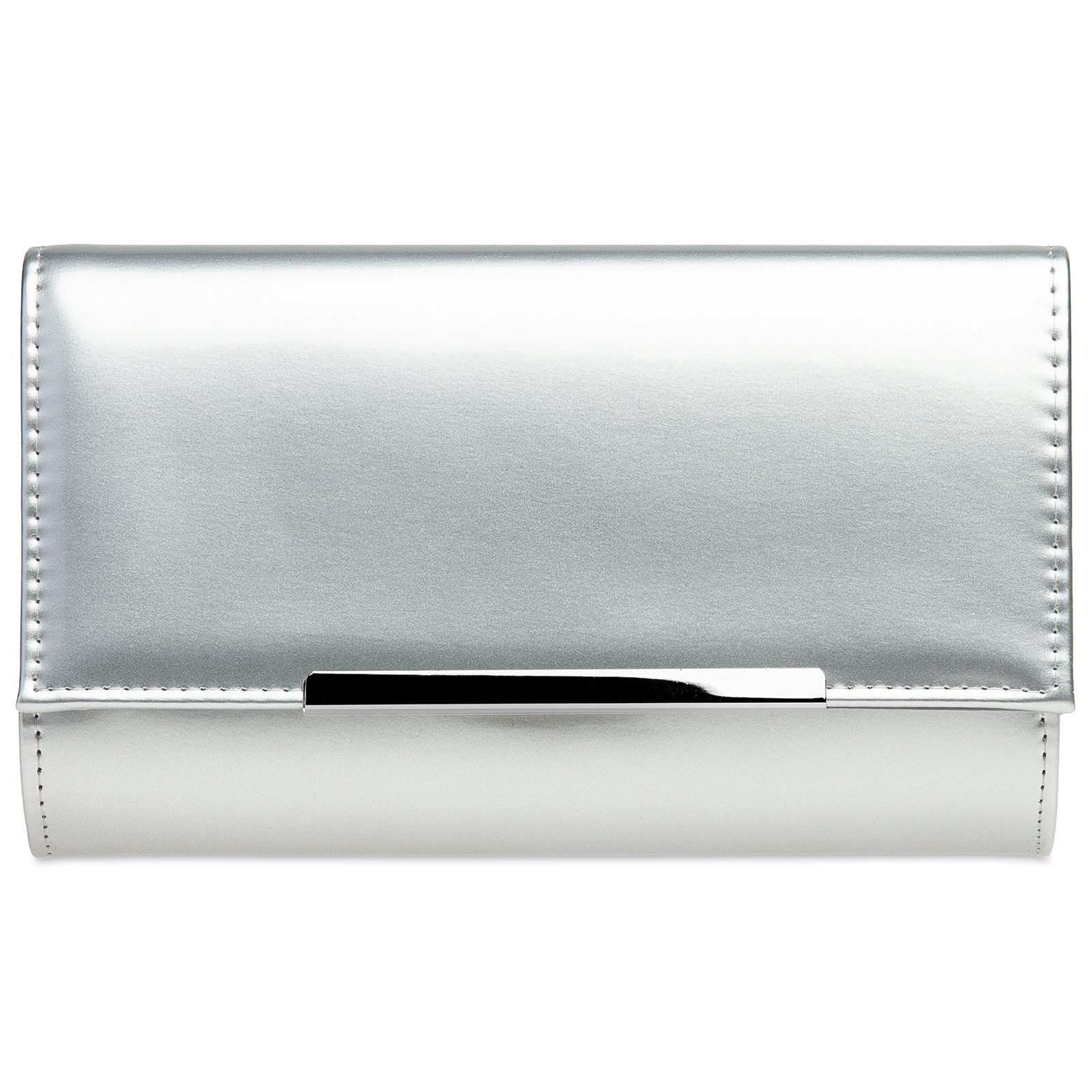 Caspar Clutch TA515 elegante Damen Metallic Lack Clutch Tasche Abendtasche