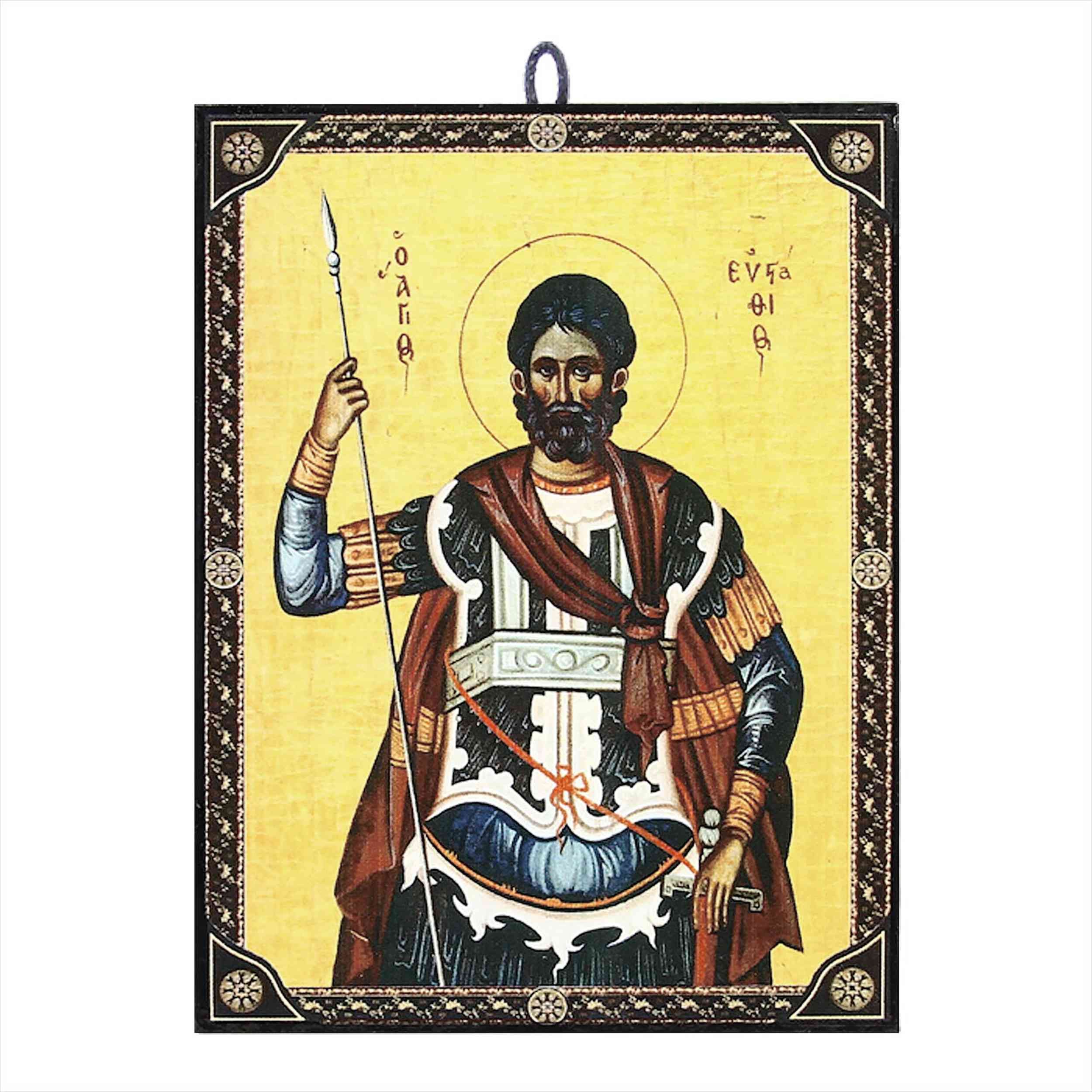 NKlaus Bild Ikone Heiliger Efstathios orthodox Zertifizierte Reproduktion aus Grie, Religion