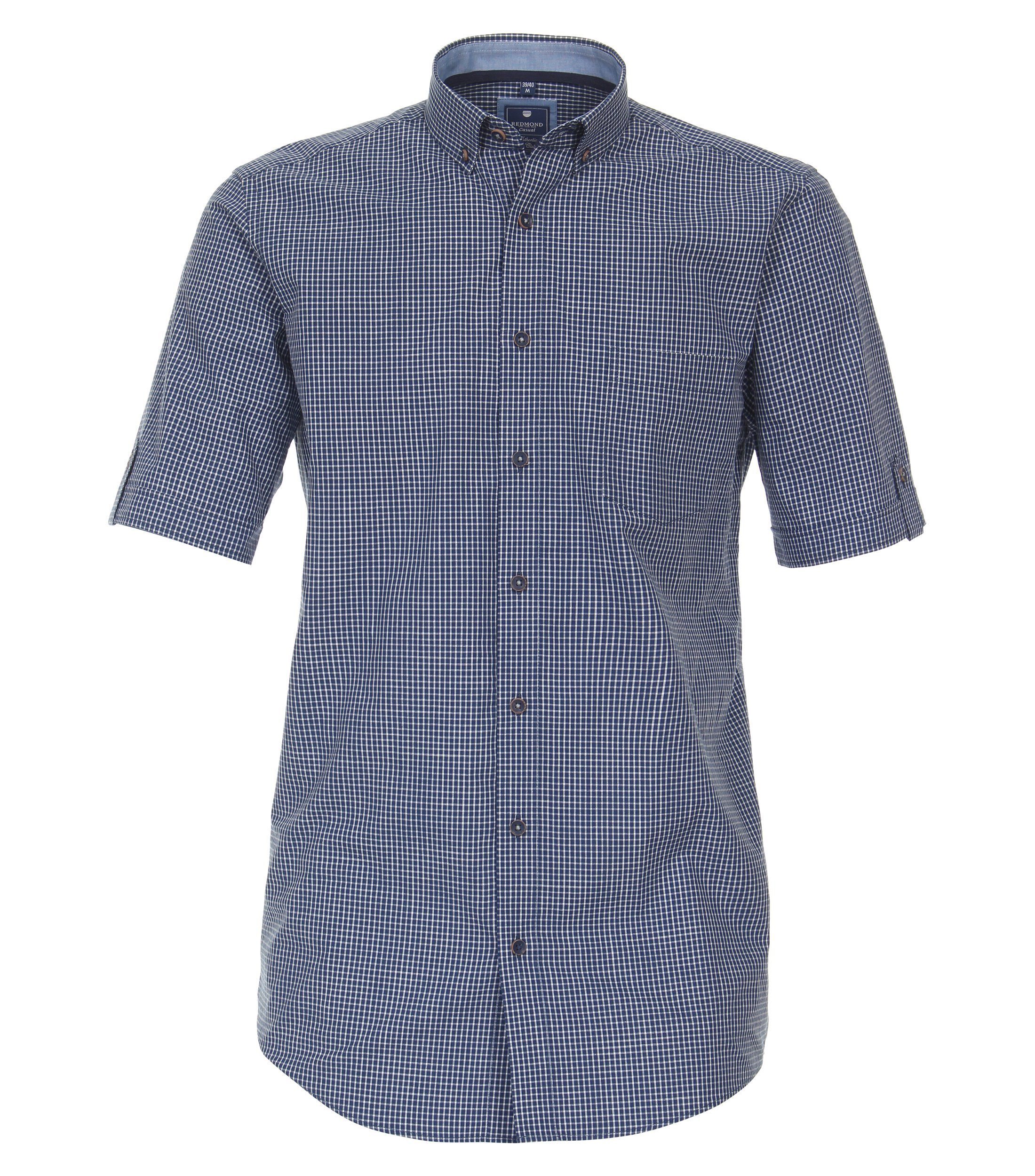 Redmond Kurzarmhemd Kariert Comfort Fit