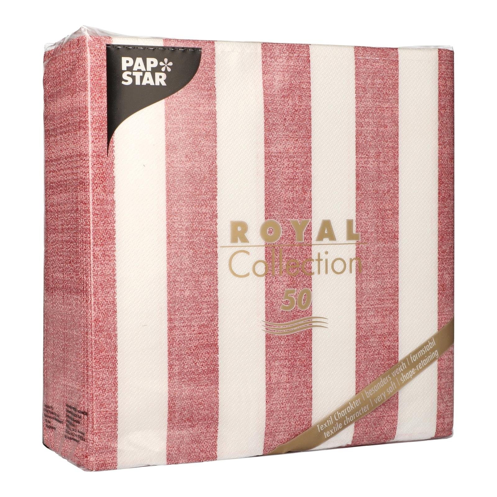 Papstar Papierserviette Royal Collection Bordeaux Lines 50 St 40