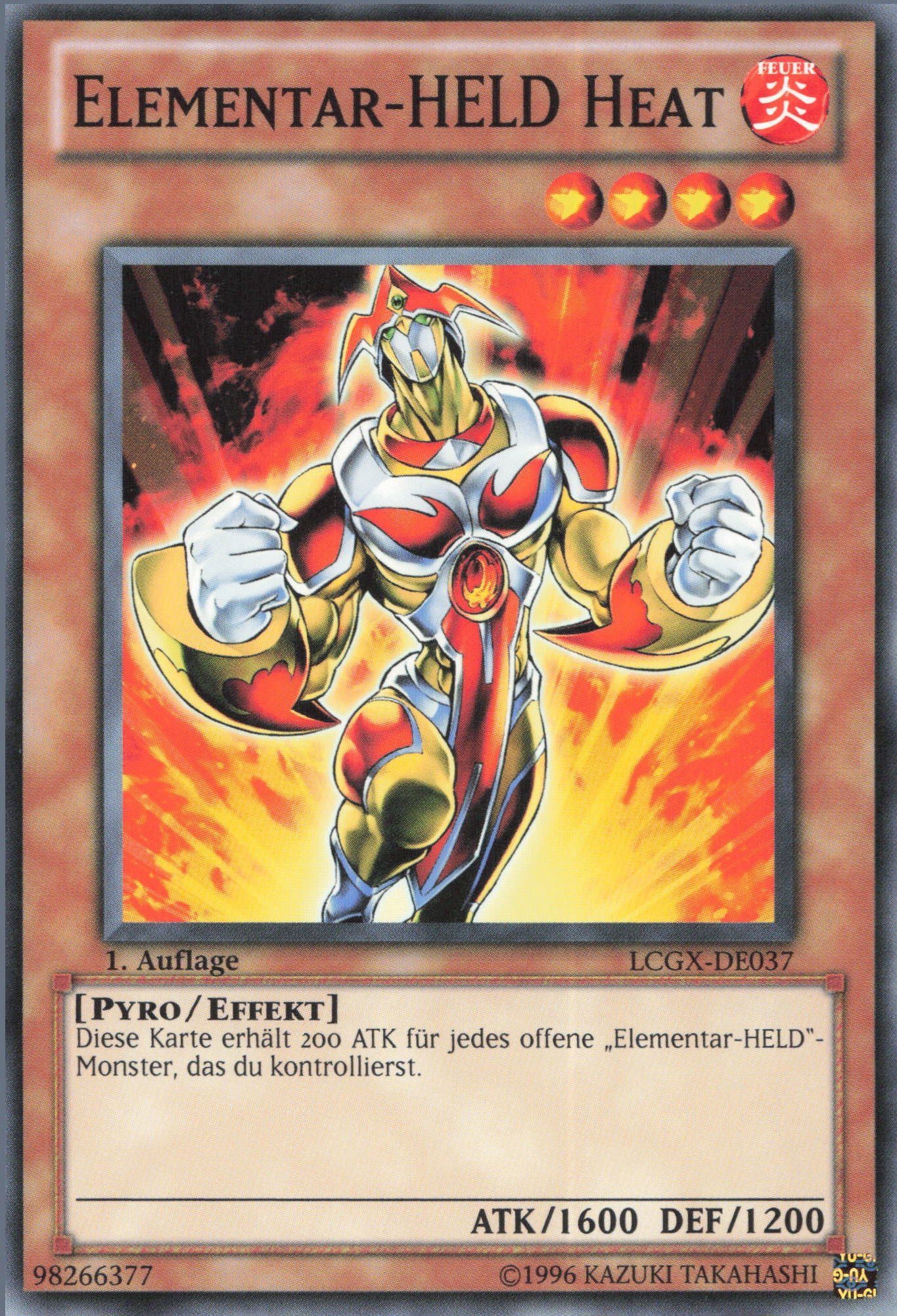 Recollectibles Sammelkarte Yugioh Karte Elementar Held Heat Deutsch Yu