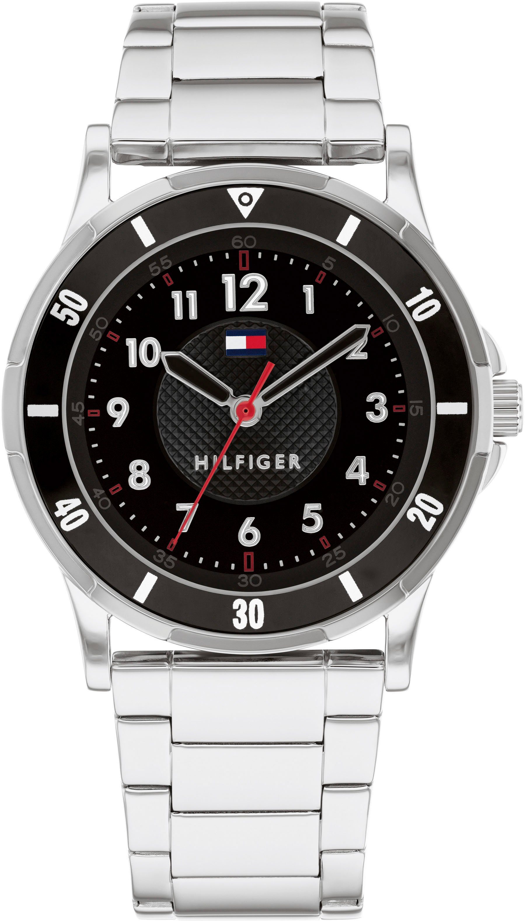 Tommy Hilfiger Quarzuhr KIDS Kinderuhr Armbanduhr Jungen Madchen Schulanfang Geschenkidee Gehause aus Edelstahl Gehause O ca. 34 mm