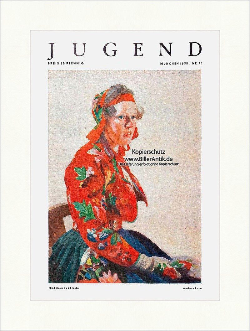 Kunstdruck Titelseite der Nummer 45 von 1935 Anders Leonard Zorn ...