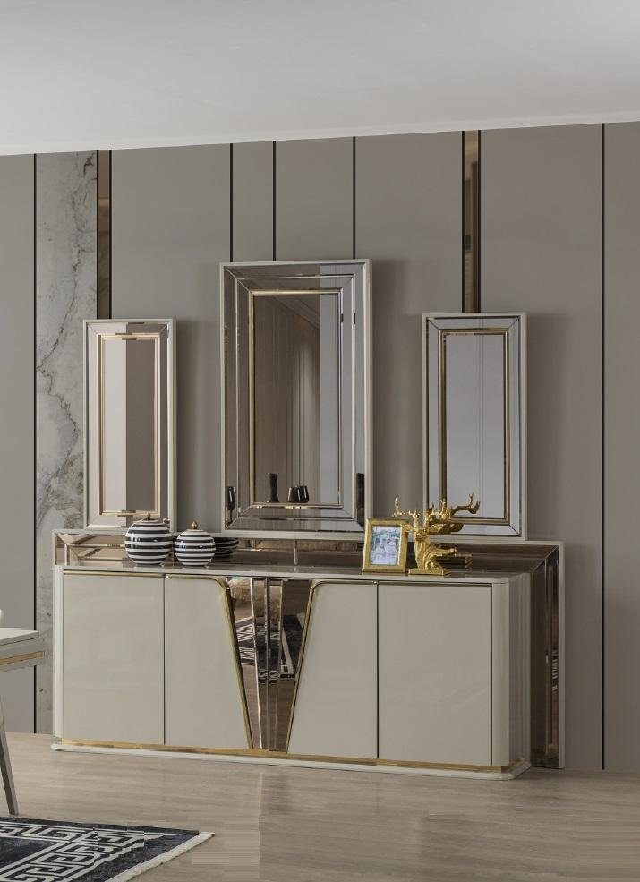 JVmoebel Kommode (Kommode + Spiegel), Modern Kommode Wohnzimmer Holz ...
