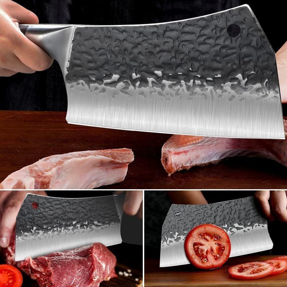 KEENZO Fleischmesser Hackmesser für Fleisch und Knochen ...