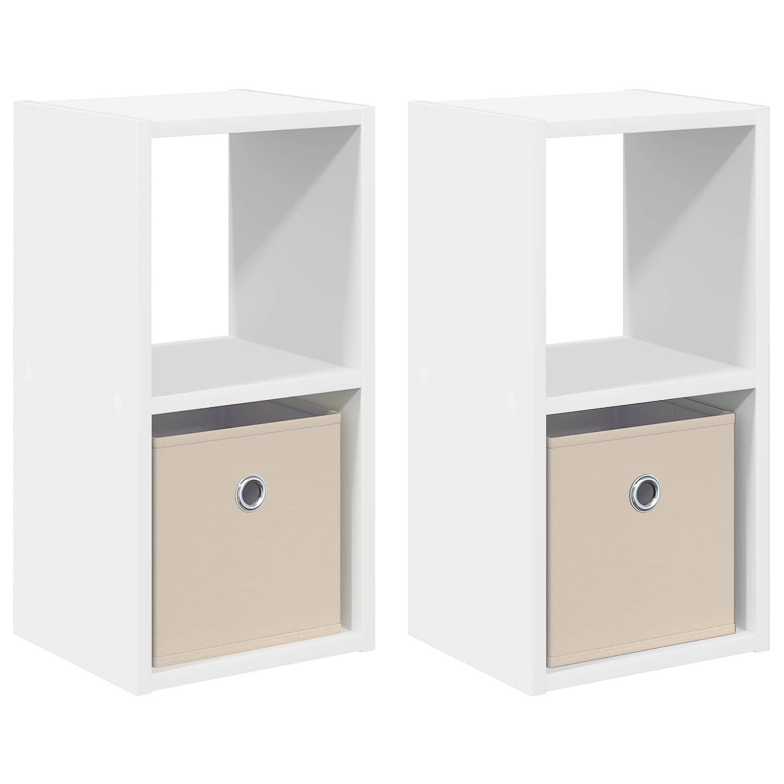 vidaXL Nachttisch Nachttisch 2 pcs Weiß 41 x 40 x 45 cm Holzwerkstoff ...