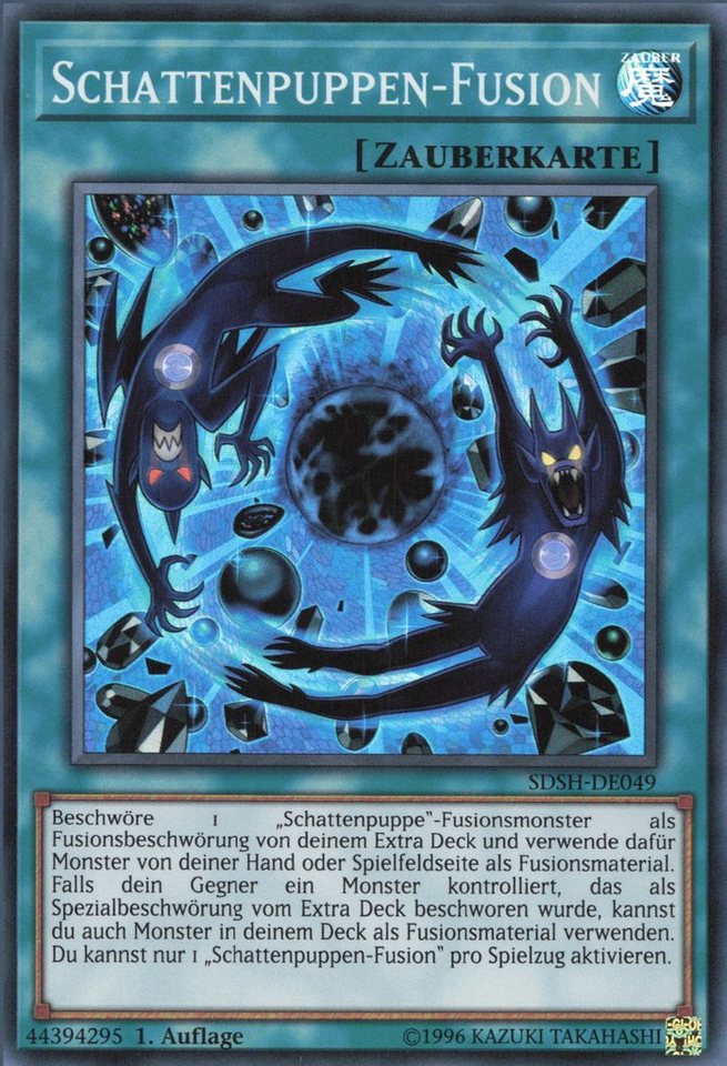 Recollectibles Sammelkarte Yugioh Karte Schattenpuppen Fusion Deutsch