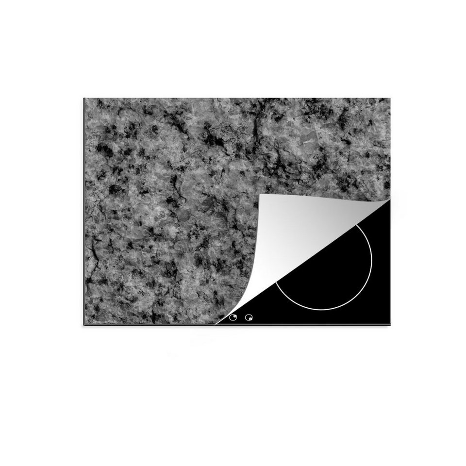 Muchowow Herdblende Abdeckplatte Granit Stein Schwarz Weiß