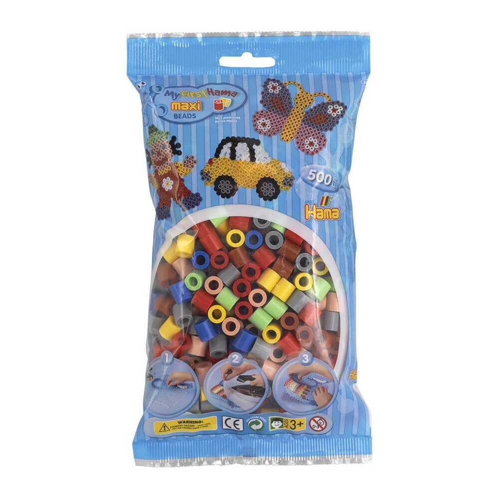 Hama Perlen Bügelperlen Hama Maxi-Perlen, Vollton-Mix 7 Farben, Bitte ...