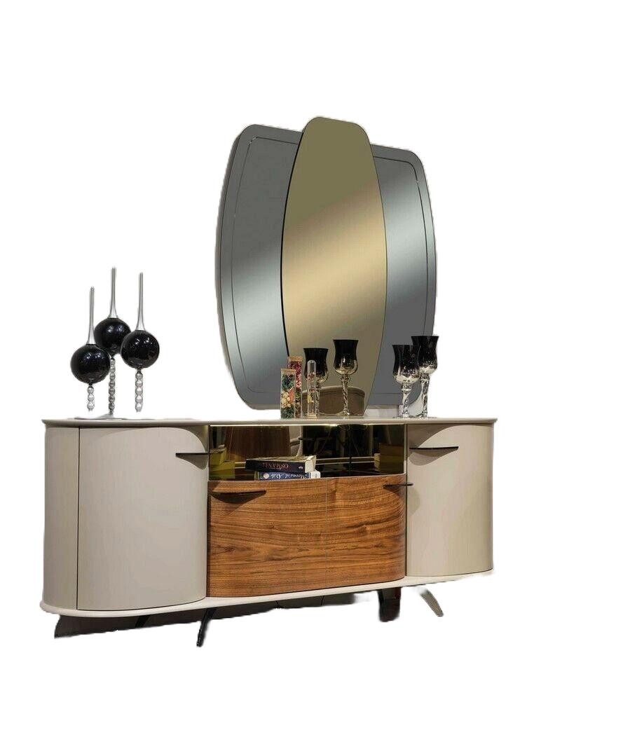 Jvmoebel Sideboard Designer Sideboard Spiegel Design Möbel Konsole Holz
