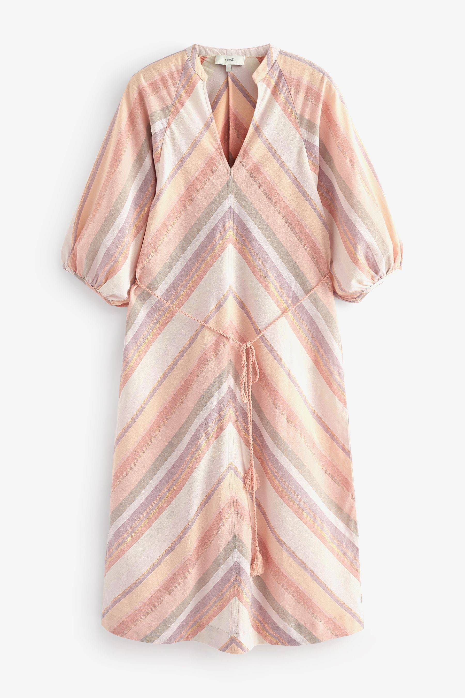 Next Strandkleid Gestreifter Kaftan Mit Hohem Baumwollanteil 1 Tlg