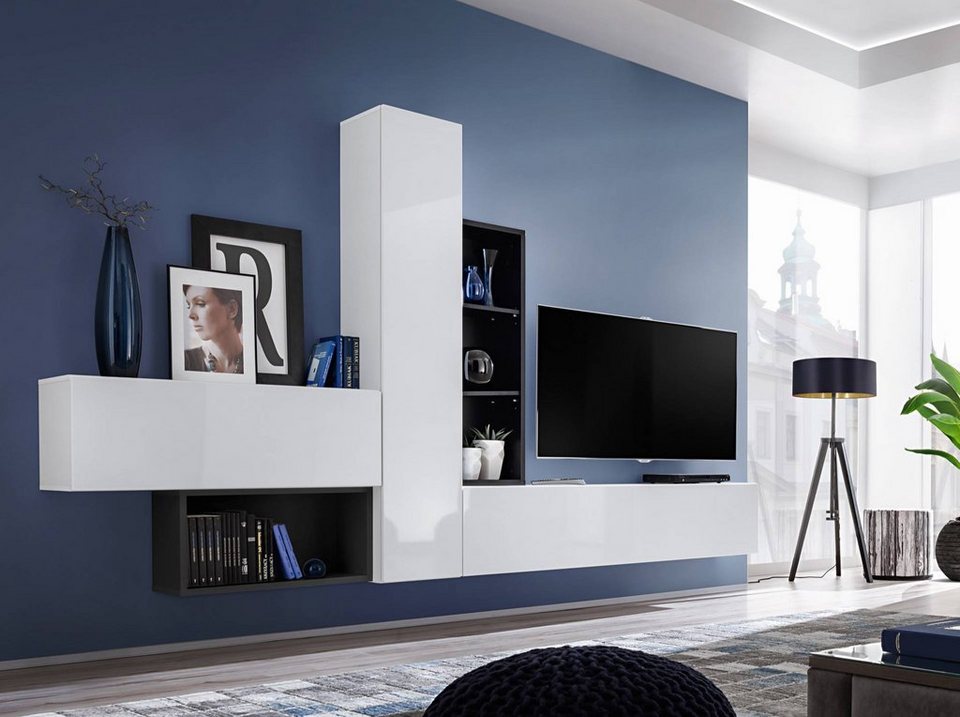 Stylefy Wohnwand Blex Iv Wohnmöbel Wohnzimmer Set Set 5 St
