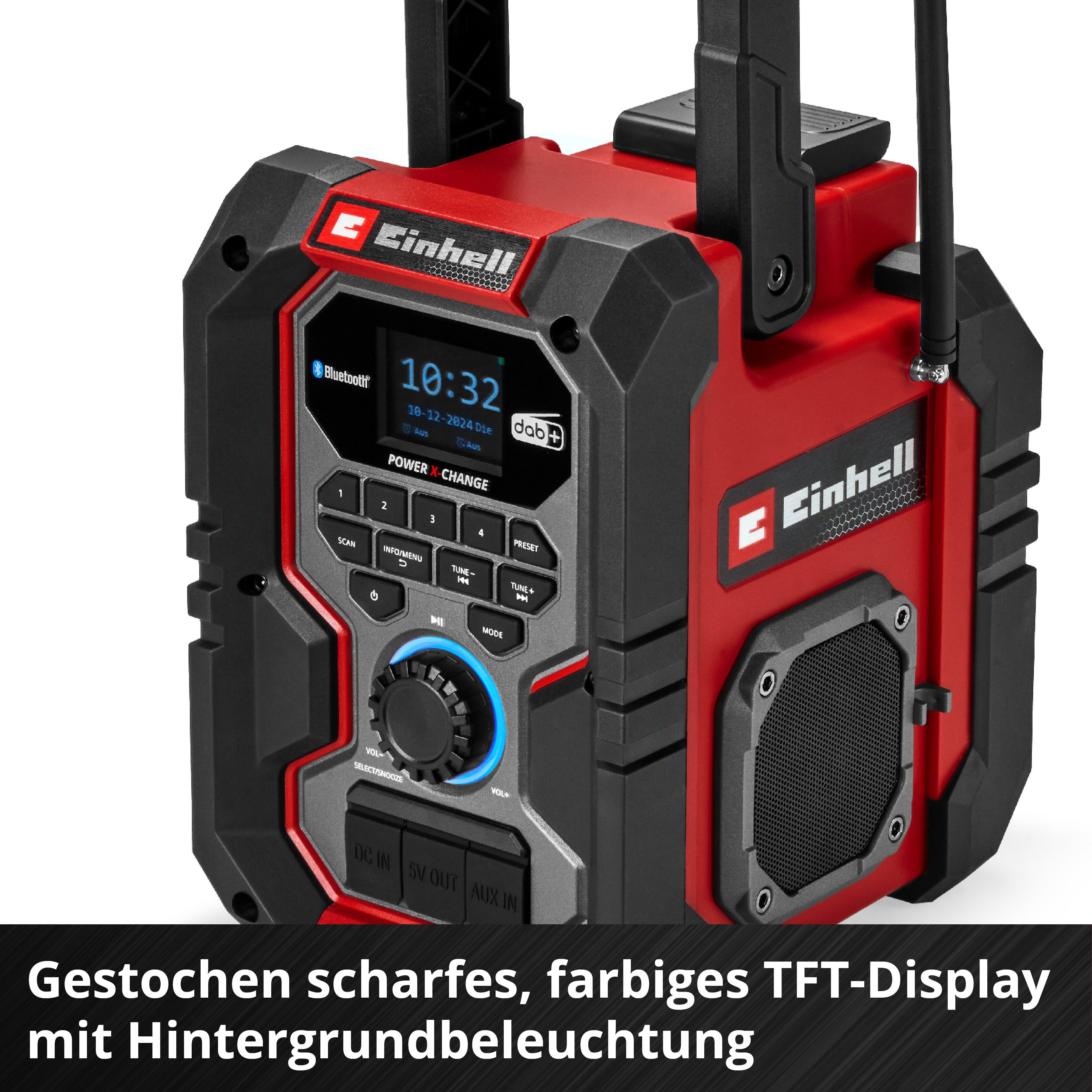 Einhell Akku-Radio TE-CR 18 Li (1x 4,0 Ah PLUS) Baustellenradio ...